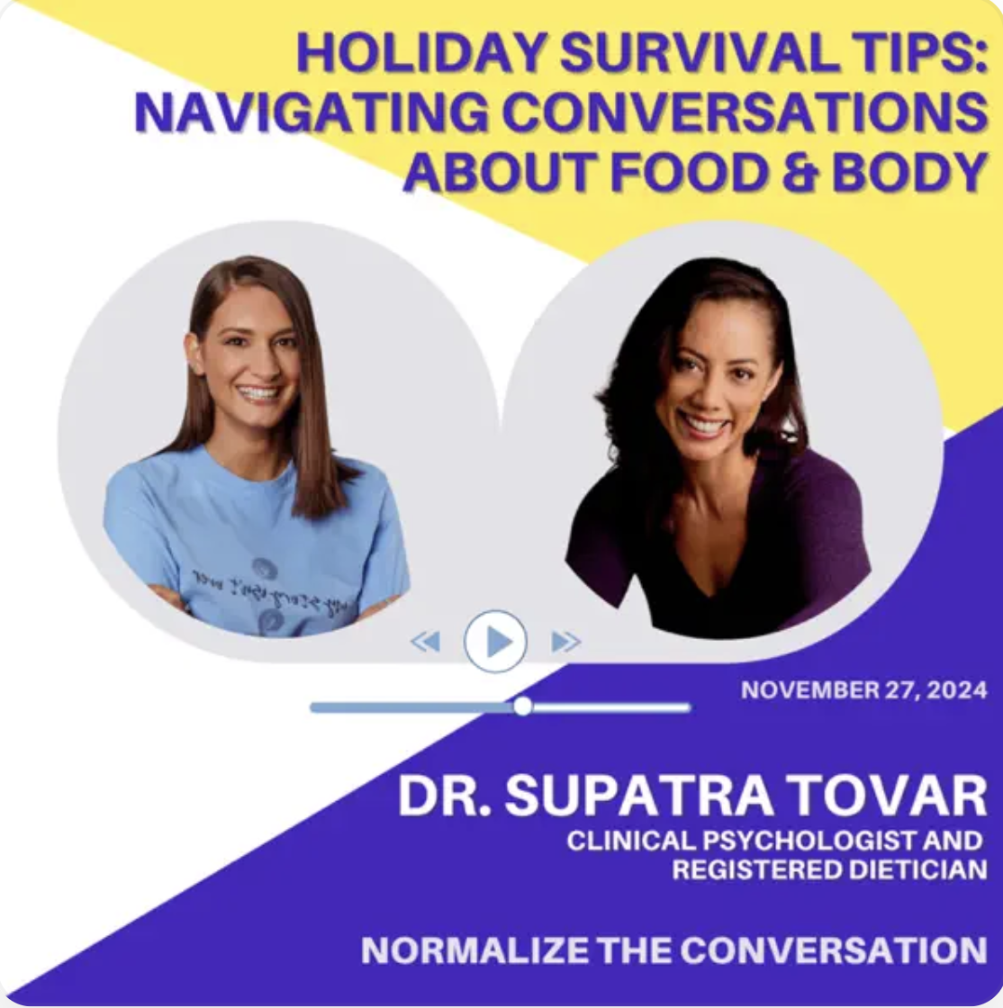 Holiday Survival Tips: Navigating Conversations About Food & Body | Dr ...